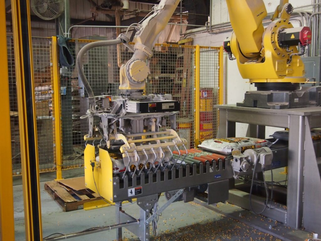 Custom Designed Robotic Bag Palletizing - MJ Engineering