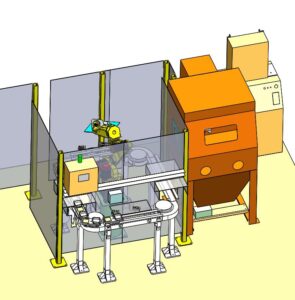 Custom Designed Robotic Cell for Shot Blasting - MJ Engineering