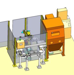 Custom Designed Robotic Cell for Shot Blasting - MJ Engineering